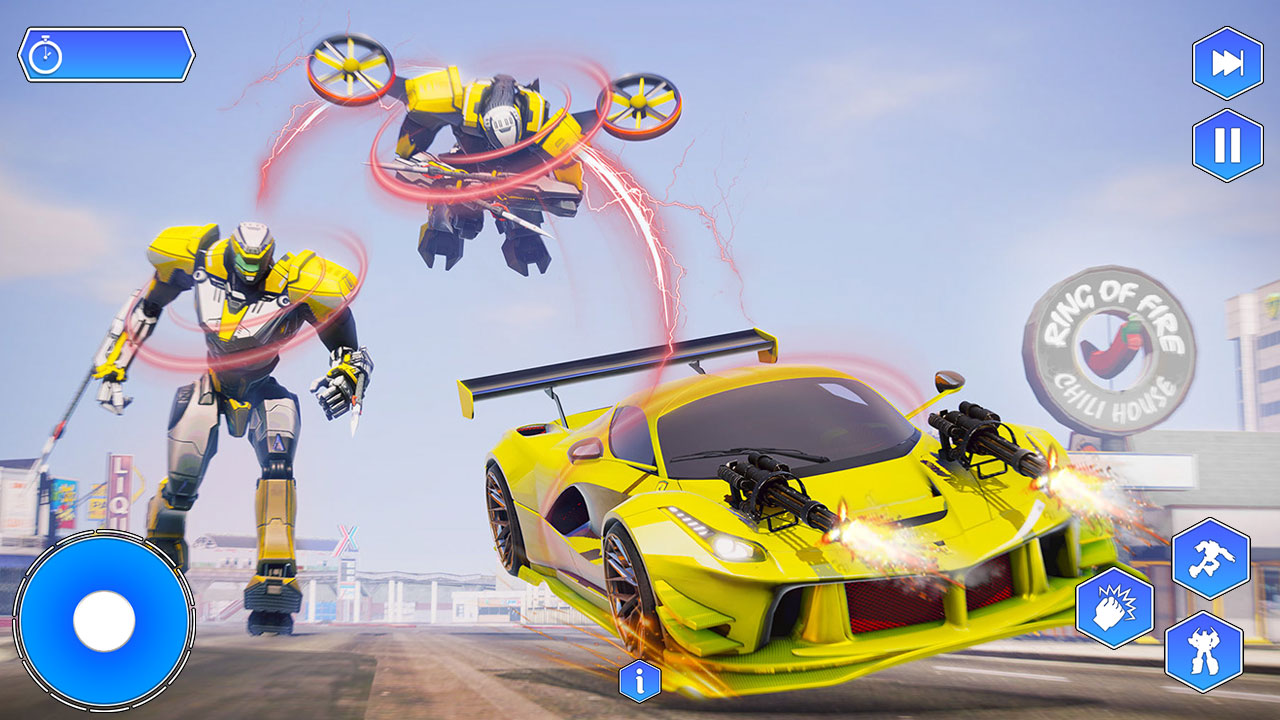 US Robot Car Transform Fighting Attack Game: Robot Fighting Mech Battle ...