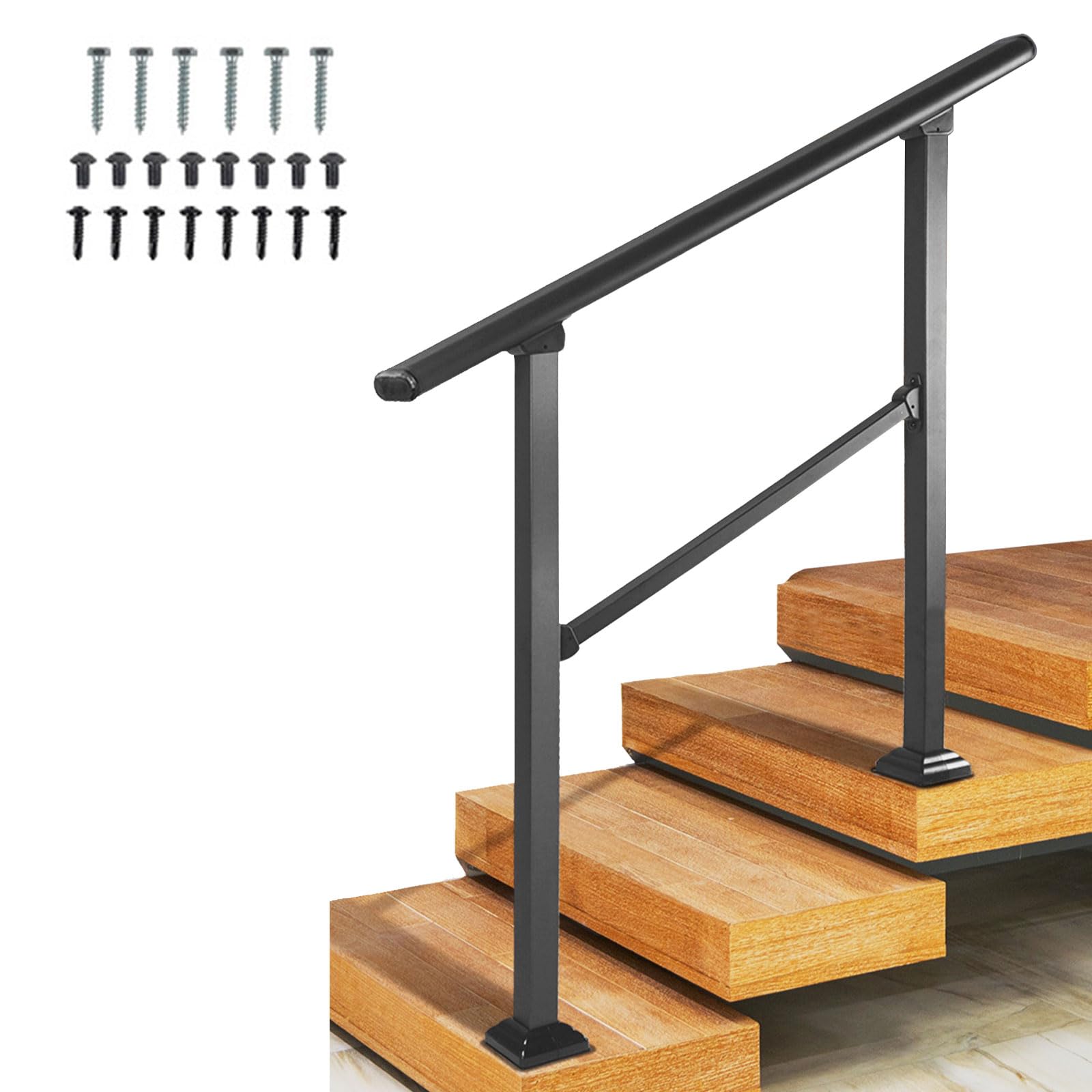 BotaBay Stair Handrail,91.4x102.6cm Handrails for Outdoor Steps Fit 0 ...