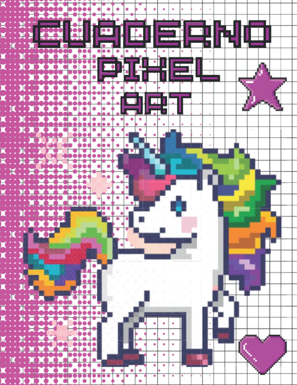 Cuaderno pixel art: Libro para colorear Pixel art - cuaderno en tamaño ...