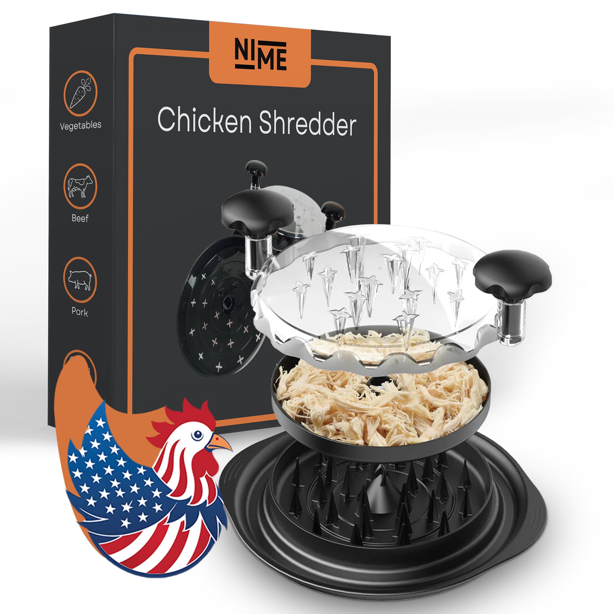 Amazon.com: Chicken Shredder Tool Twist Large, Extra Strong 9.8 ...