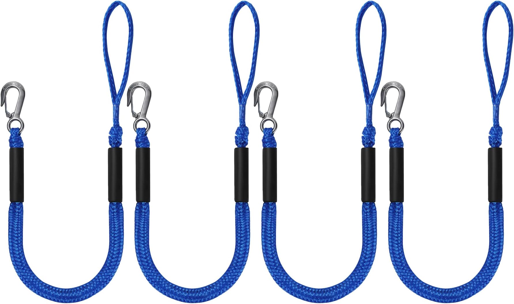 Amazon.com: DockMoor Bungee Dock Lines for Boats Marine Mooring Lines ...