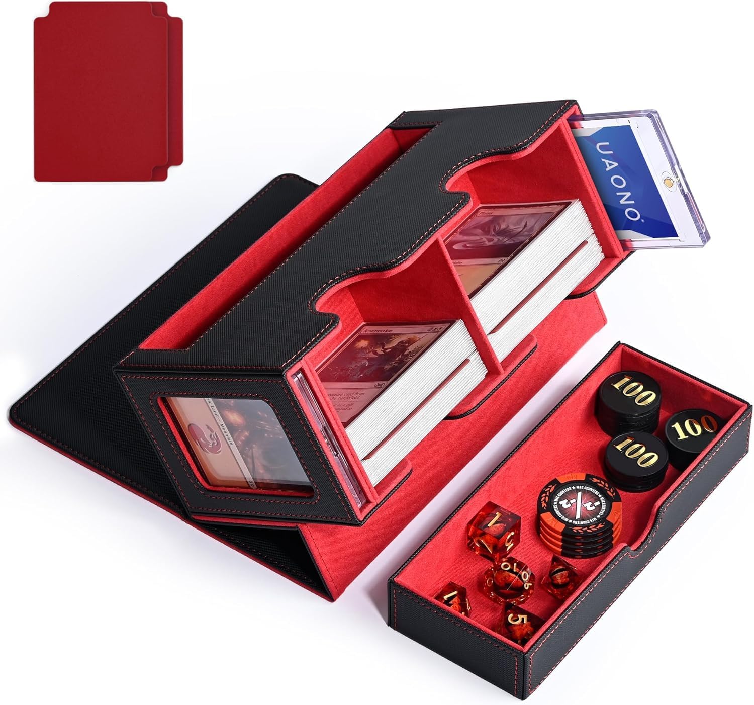 Amazon.com: UAONO Card Deck Box with MTG Commander & MTG Deck Box with ...