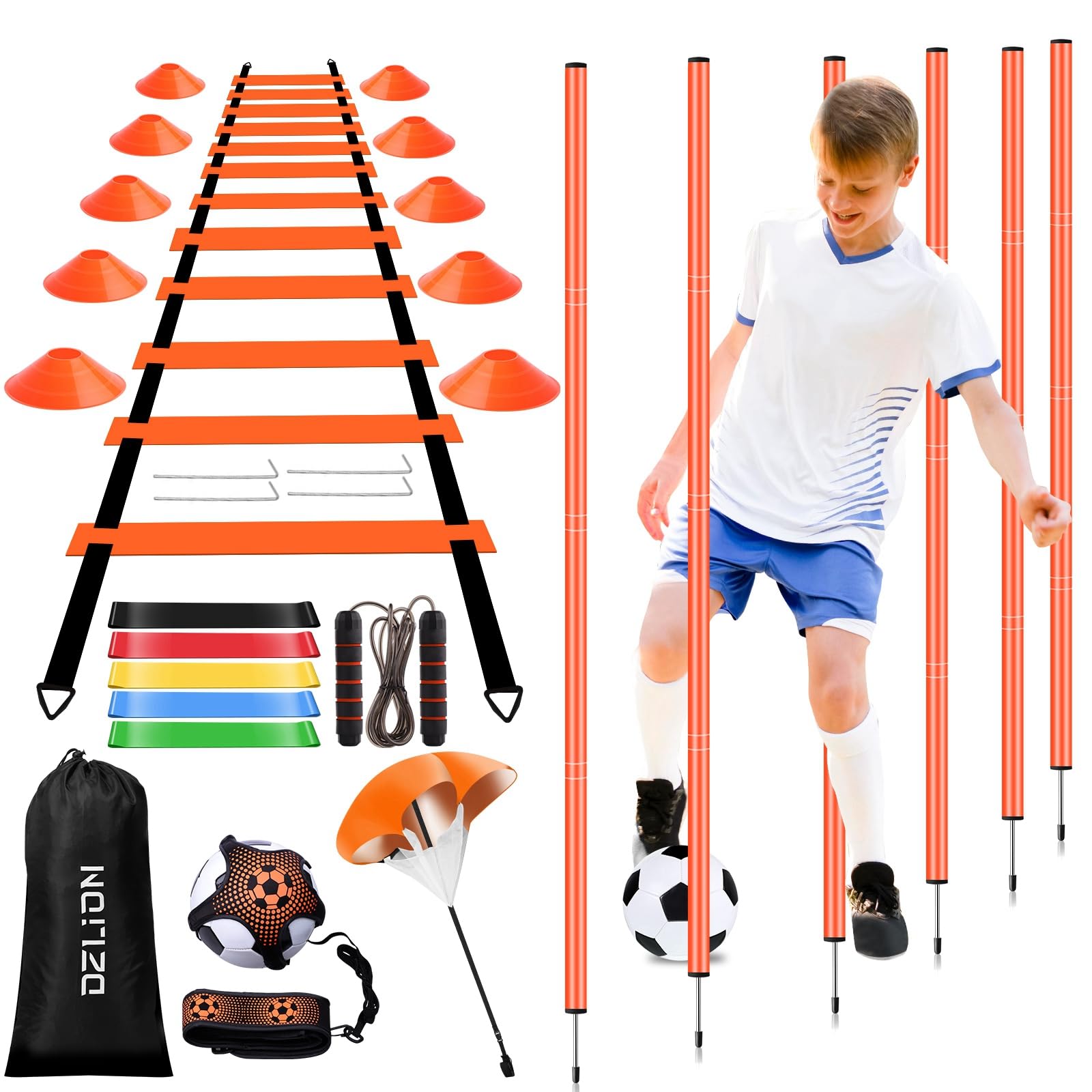 Amazon.com: DZLION Soccer Agility Training Equipment Set, 6 Agility ...