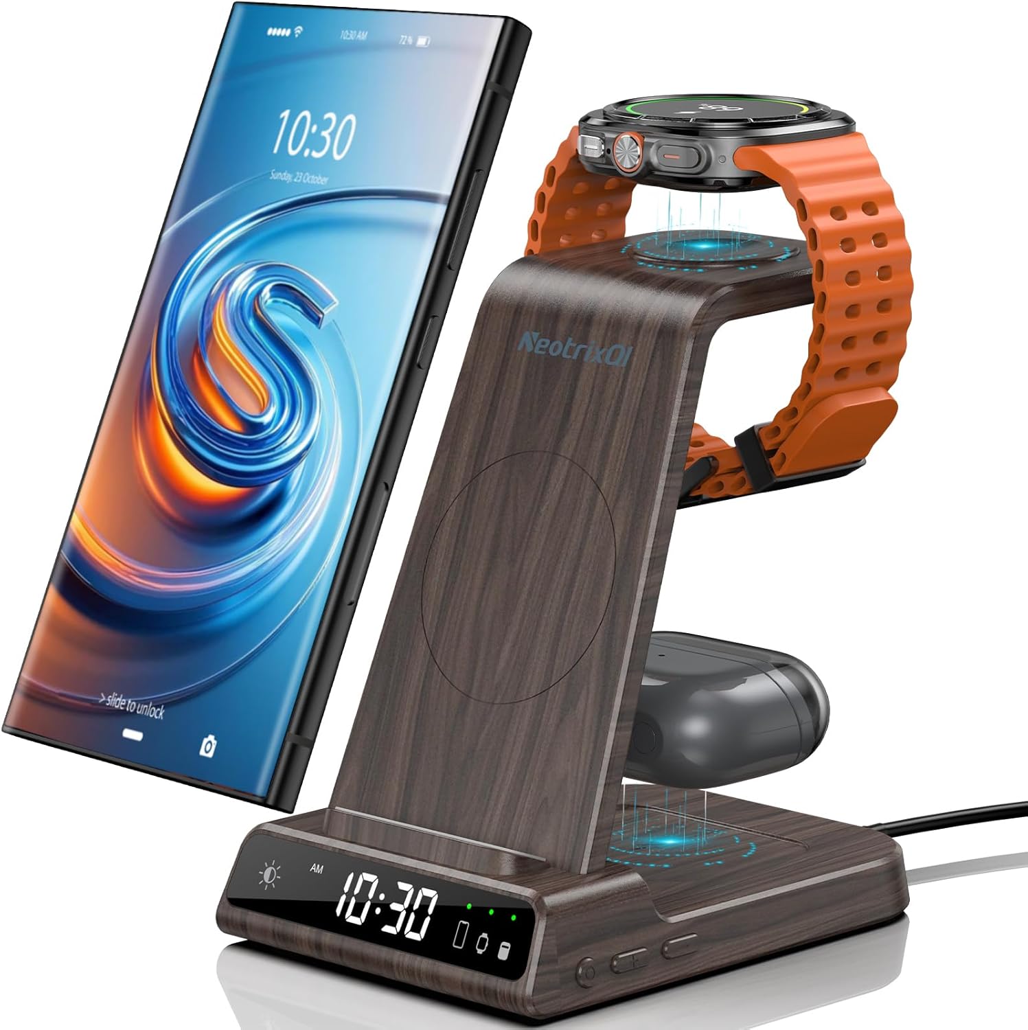 Amazon.com: Wireless Charger for Samsung Charging Station, 3 in 1 ...