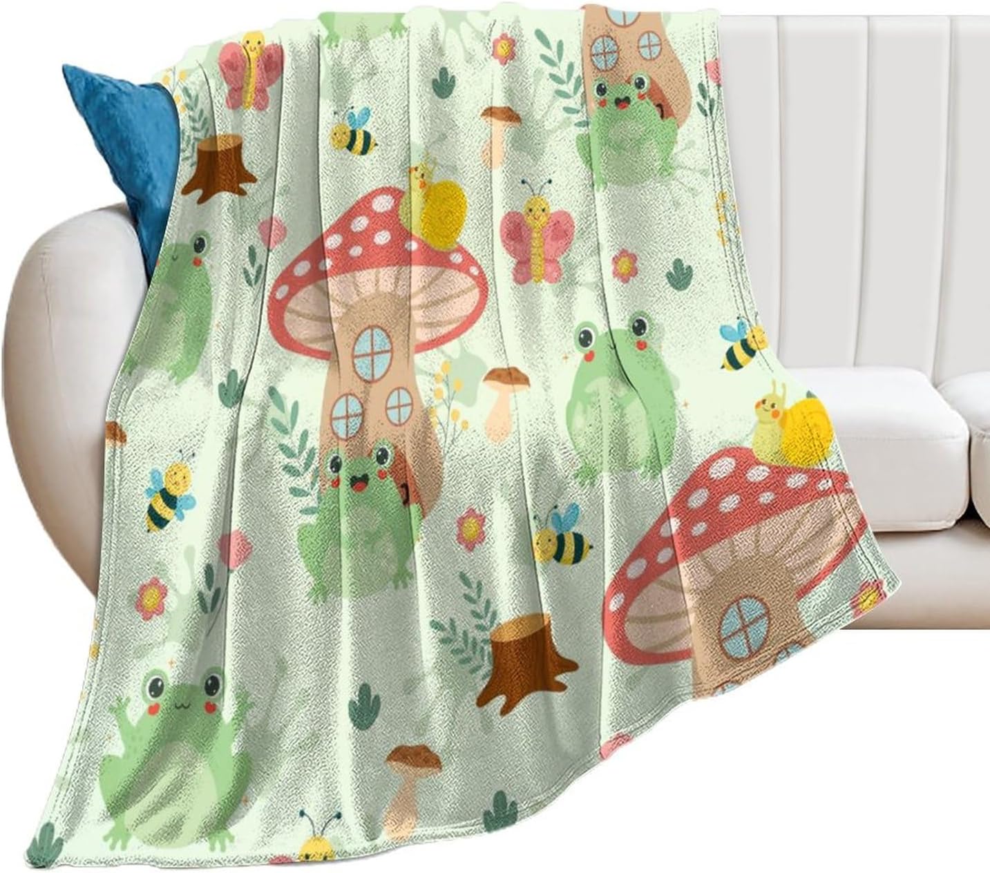 Amazon.com: Funny Cartoon Animal Frog Blanket Lightweight ...