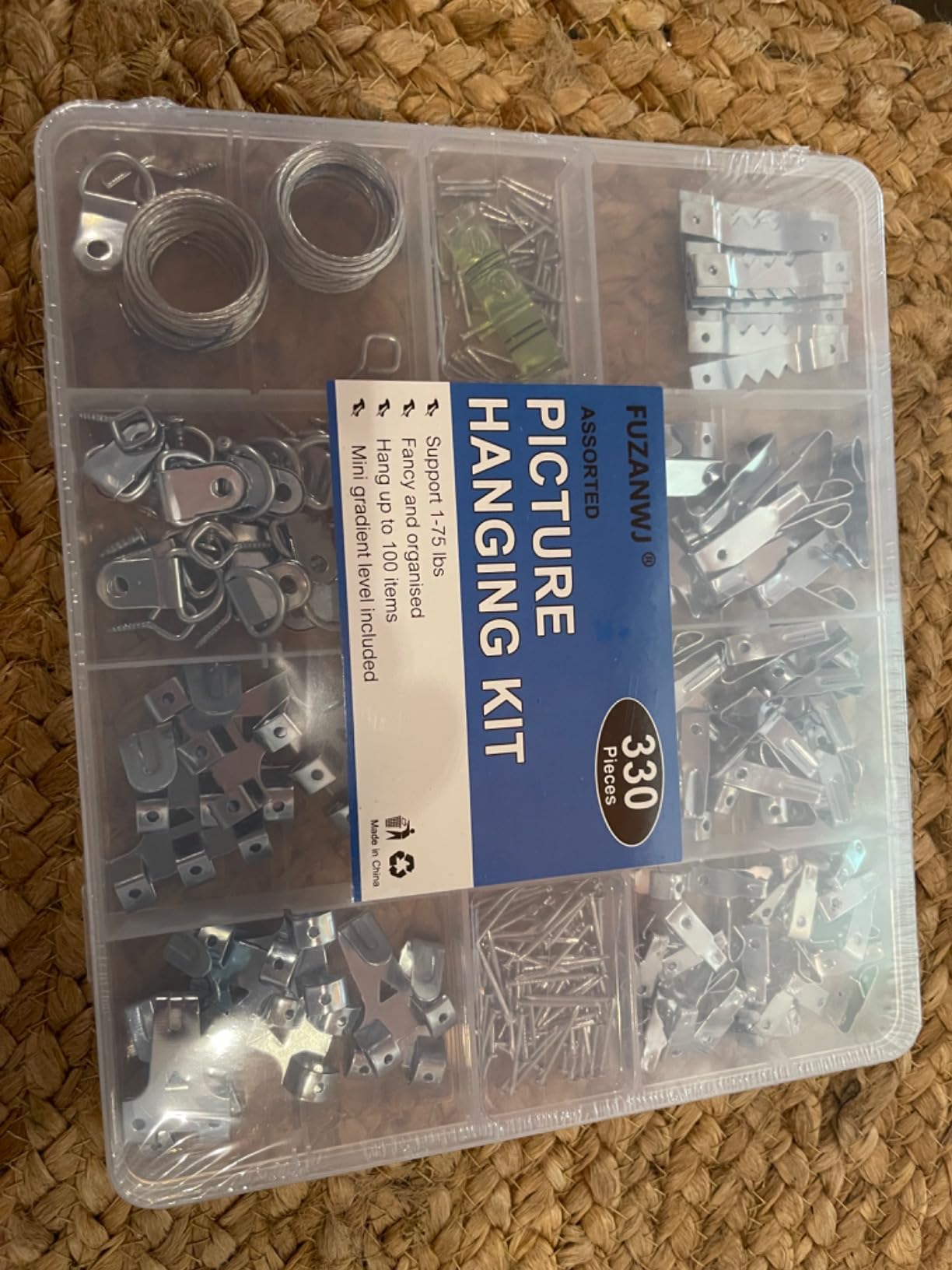 FUZANWJ Picture Hangers, 330pcs Picture Hanging Kit, Wall Hanging Kit ...