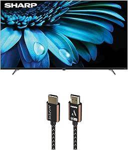 Amazon.com: Sharp 4T-C50EL8UR 50 Inch LED 4K Ultra HD Roku TV with an Austere 3S-4KHD2-1-5M III ...