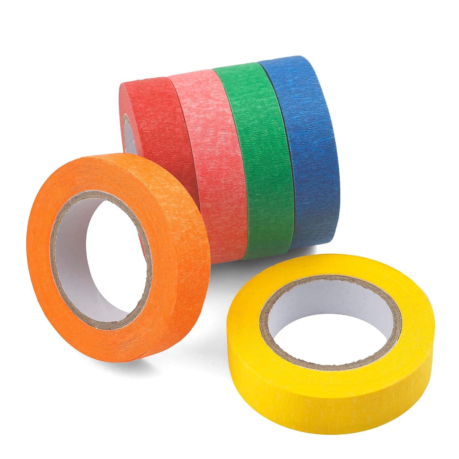 Cinta adhesiva de color, 6 rollos de cinta de color, cinta de pintor ...