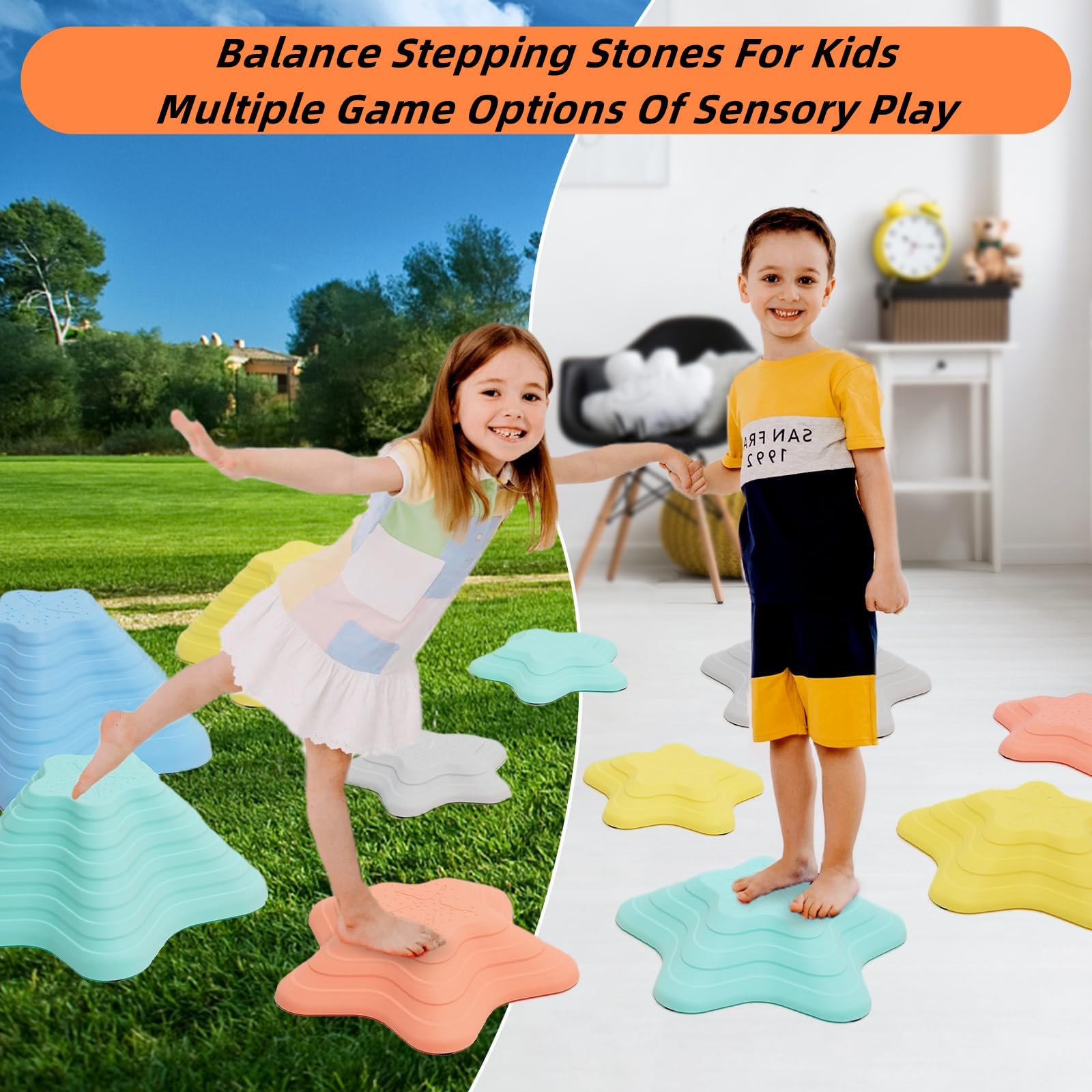 Snapklik.com : Balance Stepping Stones Obstacle Course Coordination ...