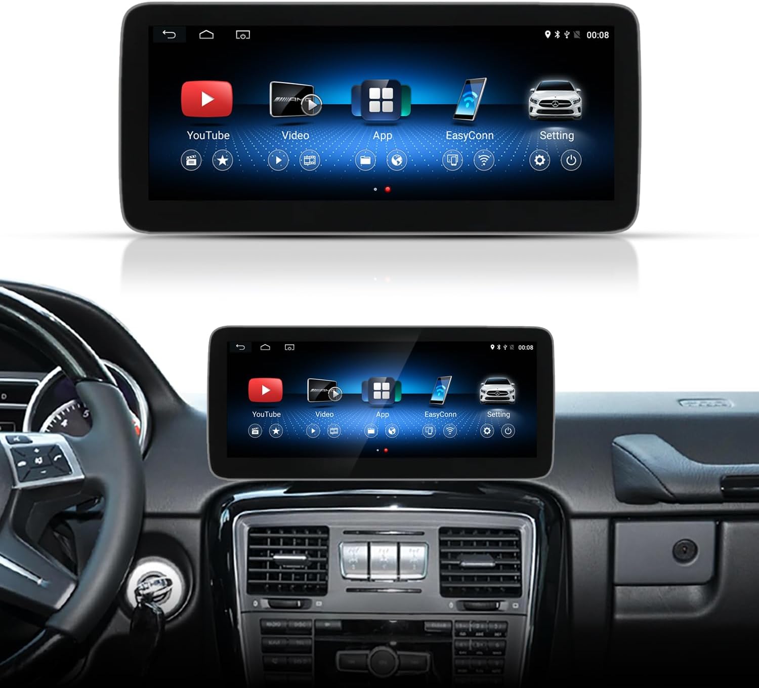 Amazon.com: Road Top 10.25" Linux Car Multimedia Screen for Mercedes ...