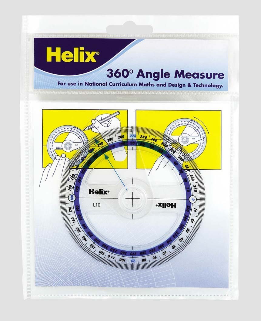 Helix Angle Measure Protractor 360 Degree - Assorted Colours : Amazon.co.uk