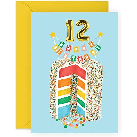 Central 23 Happy 12th Birthday Card For Girl - Kids Birthday Cards Age ...