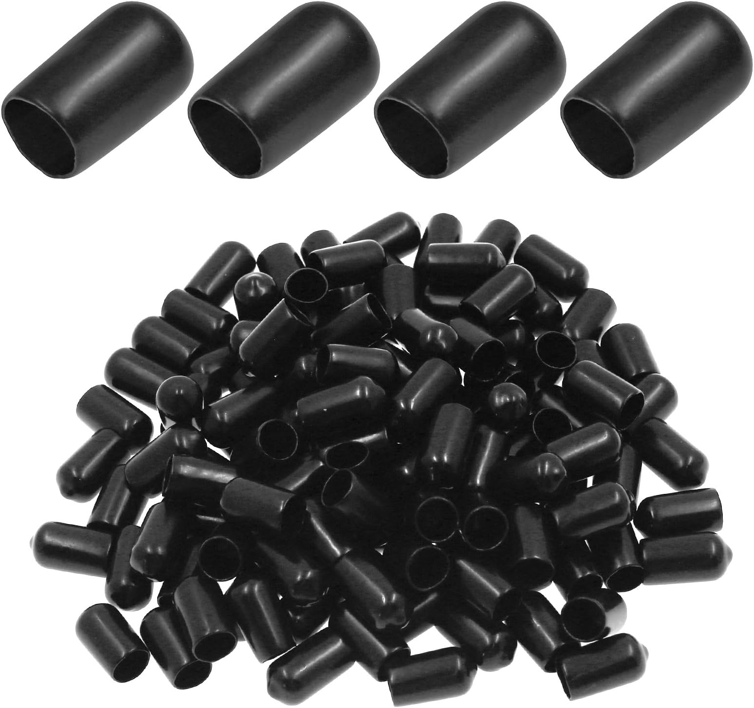 cobee Rubber End Caps, 40pcs Vinyl Round End Caps for Screw Vinyl Tube ...