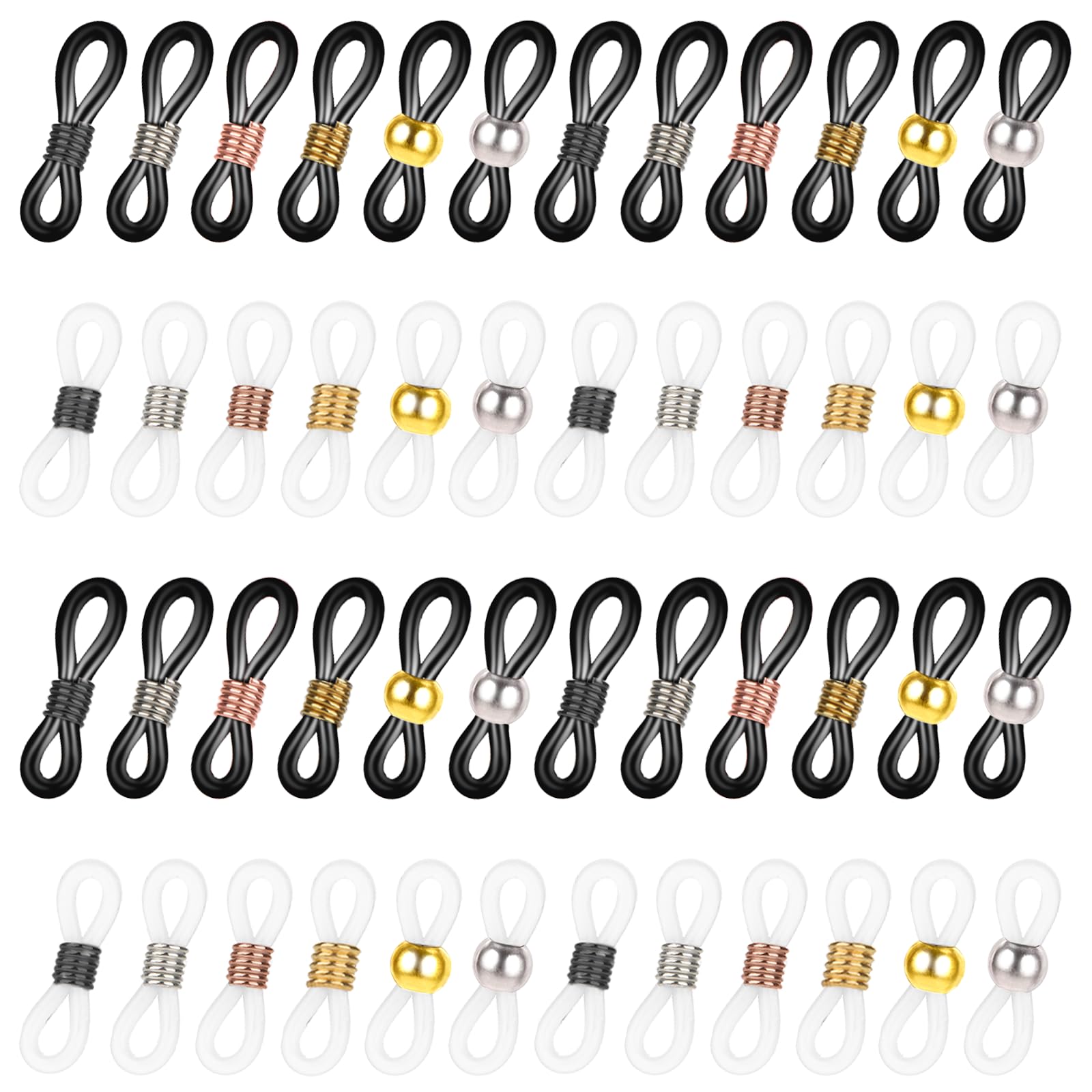 Amazon.com: Eyeglass Chain Ends, 50 Pcs Adjustable Silicone Eyeglasses ...