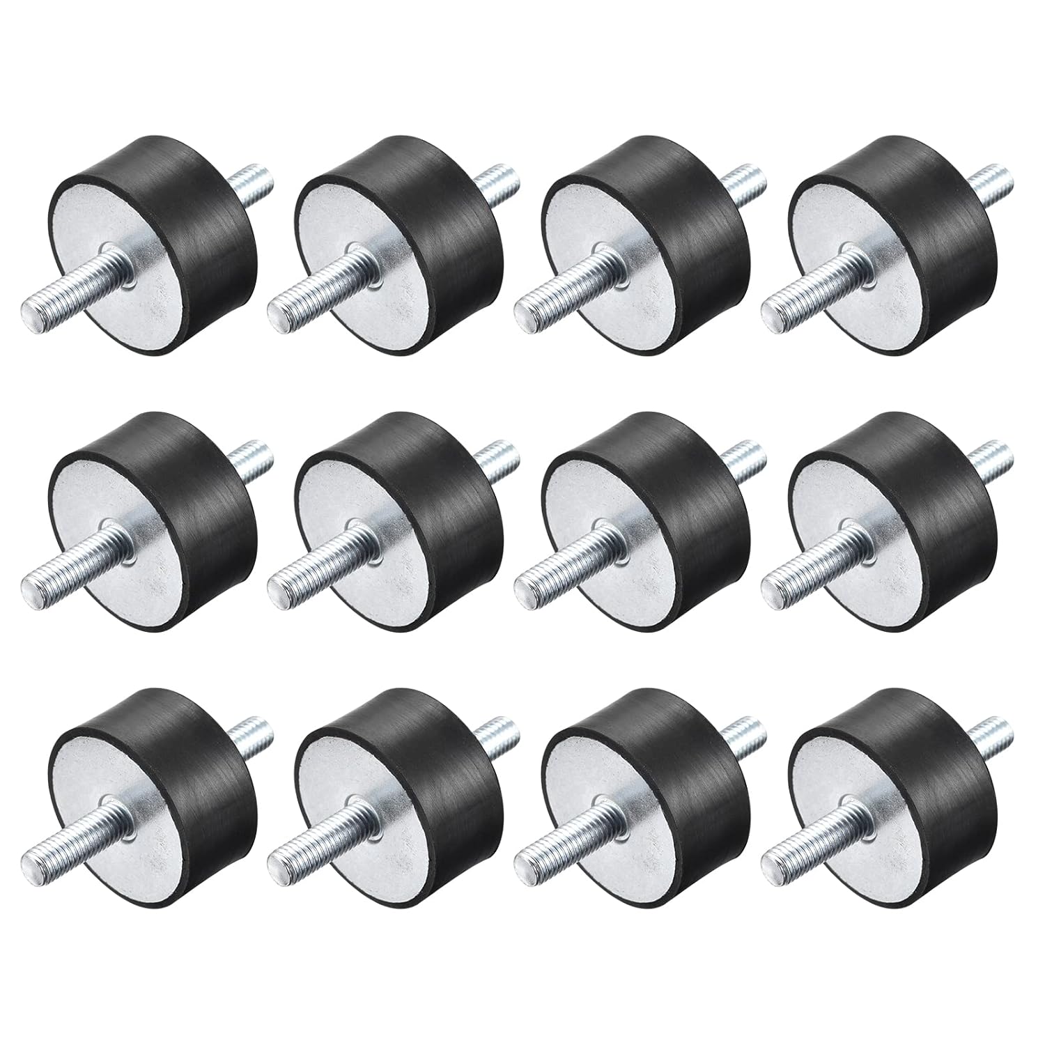 uxcell M8x23mm Rubber Mounts, 12pcs Anti Vibration Isolator Studs Shock ...