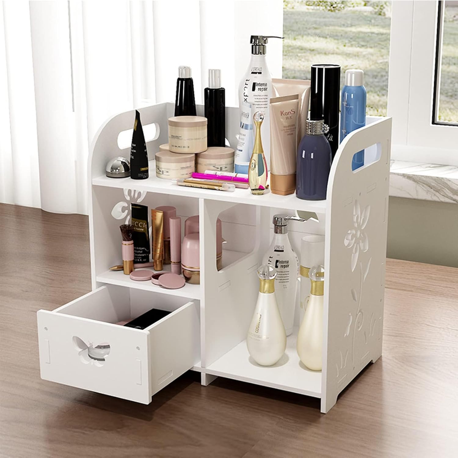 Mikytoper Makeup Organiser with Drawers Multifunctional Dressing Table ...