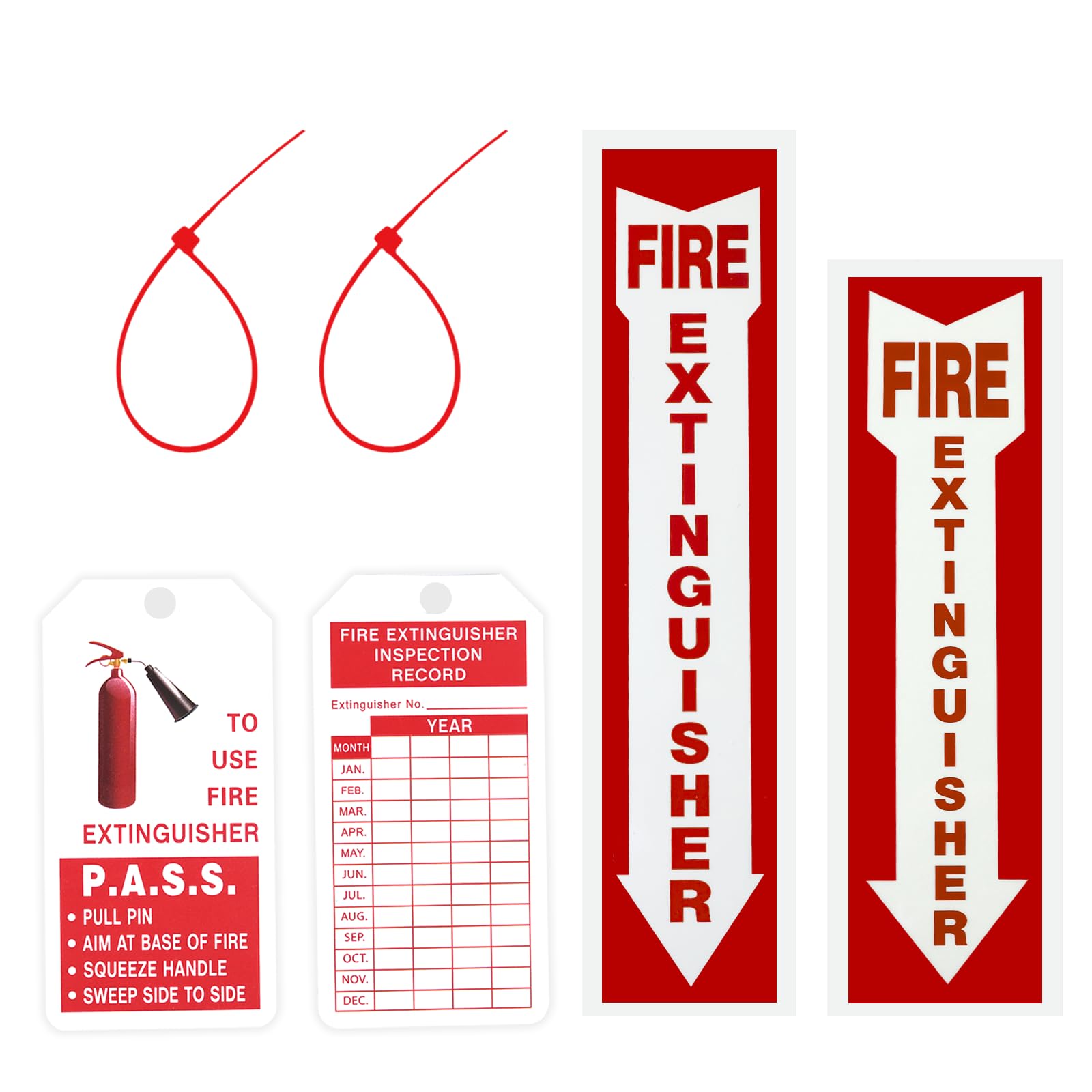 Amazon.com: Bolexo Fire Extinguisher Signs Sticker glow in the dark 12 ...
