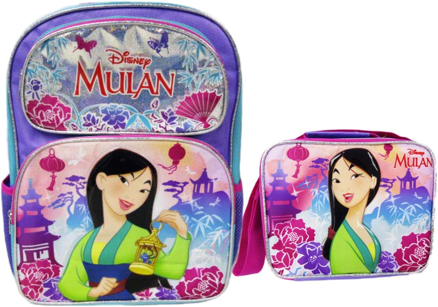 Amazon.com: Princess Mulan Deluxe Embossed Full-Size 16" Backpack with ...