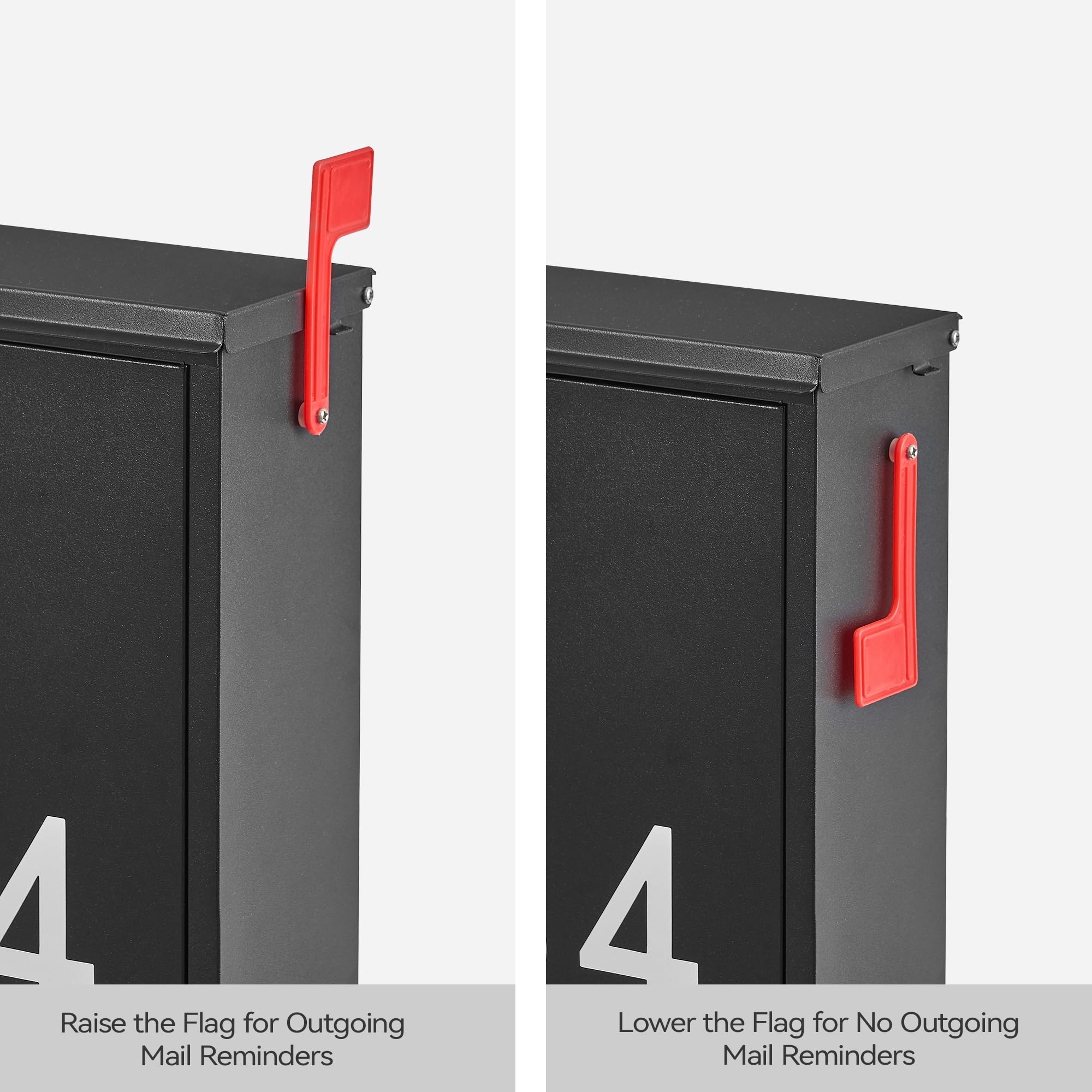 Nunsino Mailbox Wall Mounted with Lock for House,Hanging Metal Mailbox ...