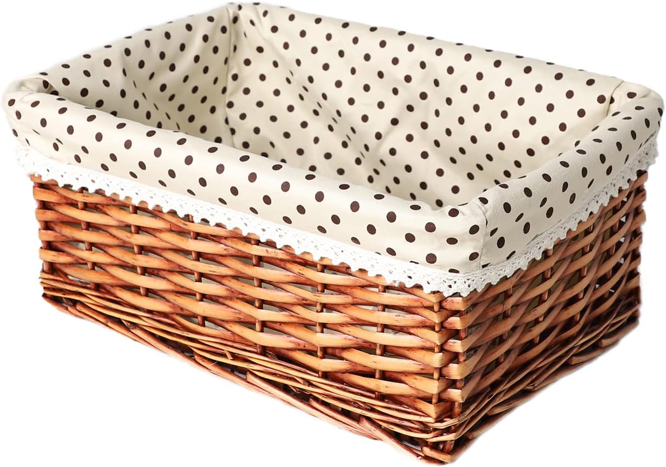 Amazon.com: CINWEN Multipurpose Rectangular Wicker Storage Baskets with ...