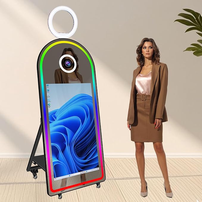 Amazon.com : Arch Photo Booth for Sale,65in Magic Mirror Photo Booths ...