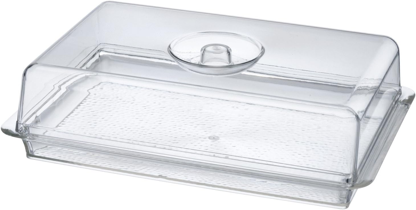Amazon.com | Clear Premium Acrylic Rectanglees Serving Tray with Lid ...
