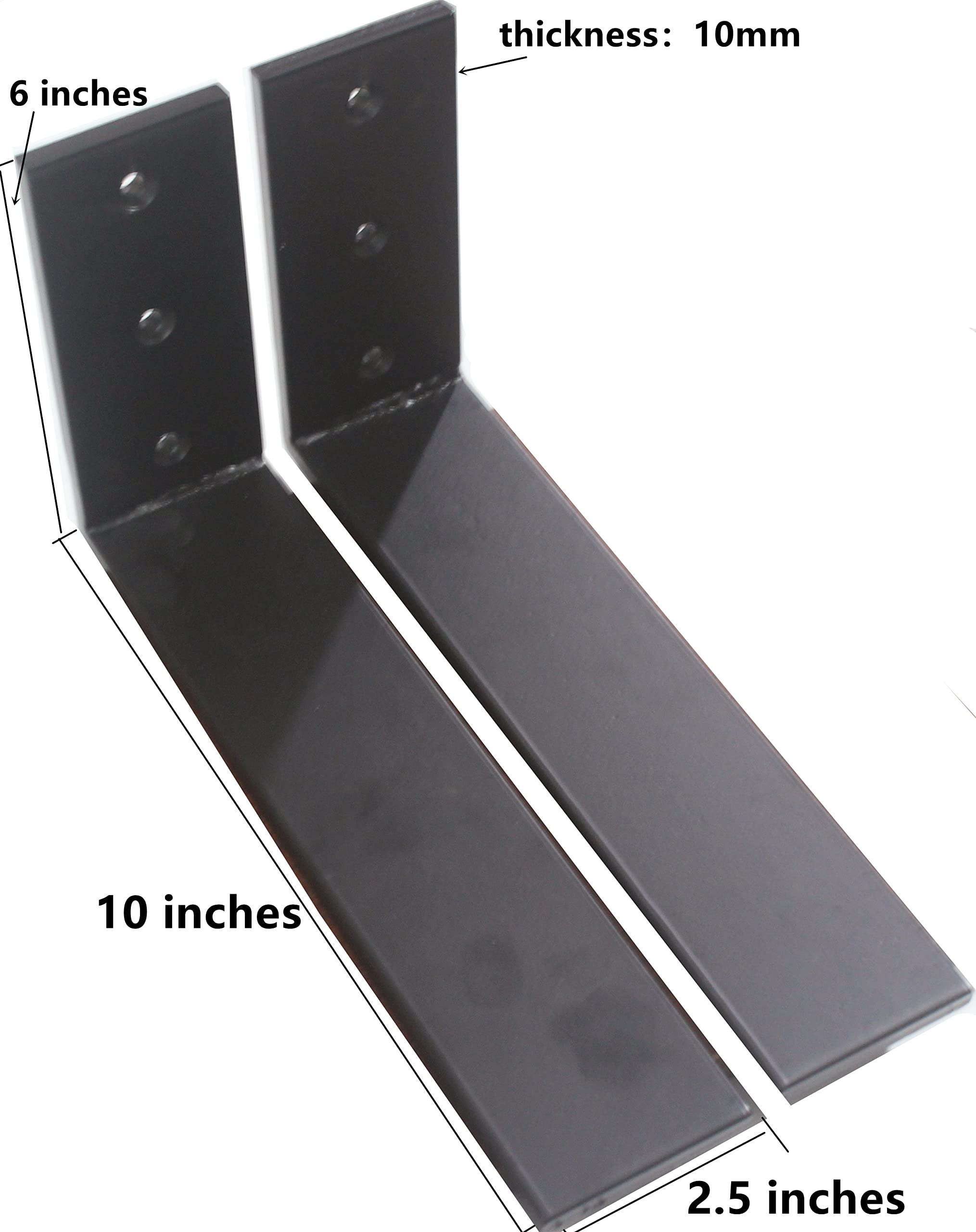 Snapklik.com : Countertop Support Brackets 4 Pack L10 X H 6" X W 2.5 ...