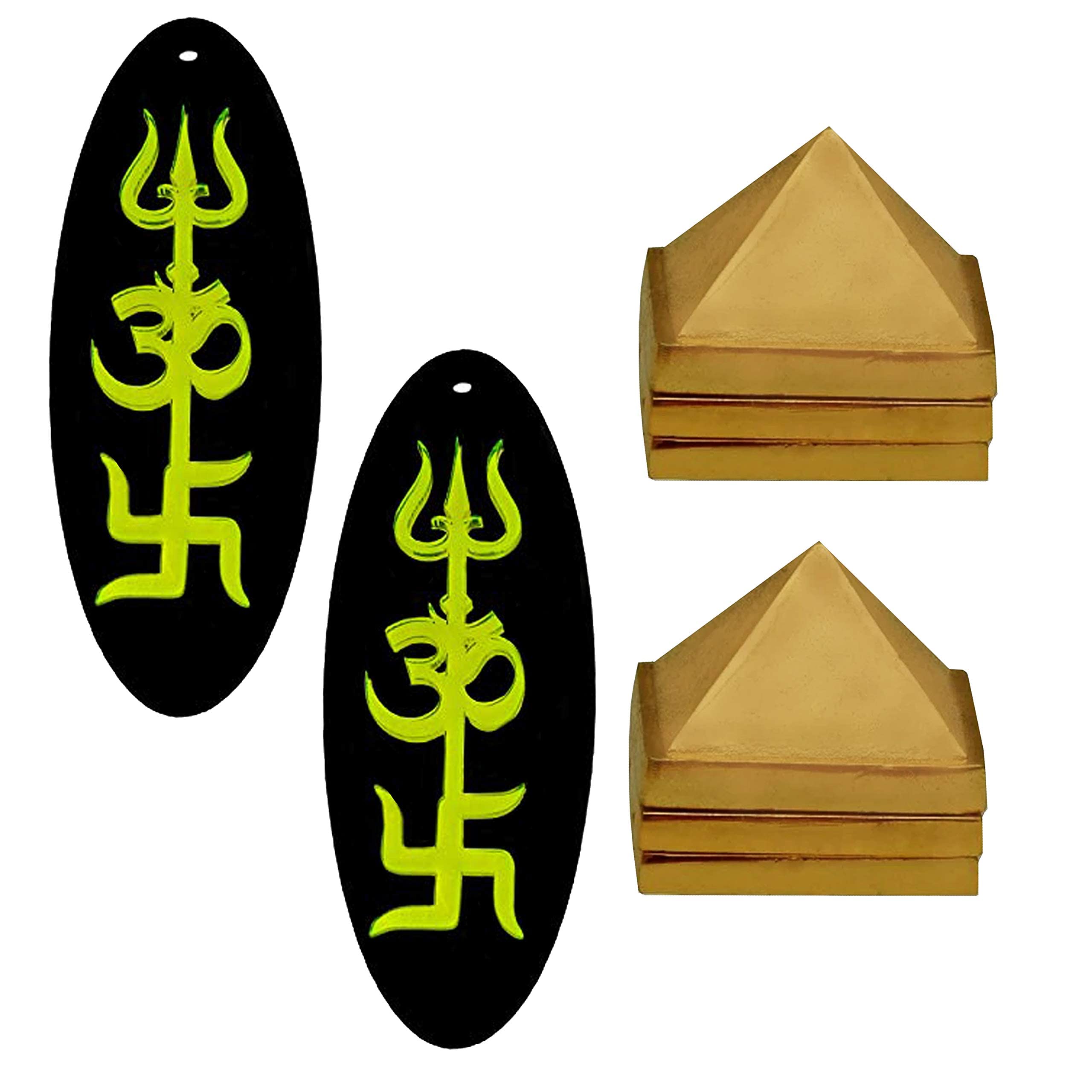 Buy Radhna Vastu Wish Zinc Pyramid Trishakti Yantra Sri Shiva Trishul ...