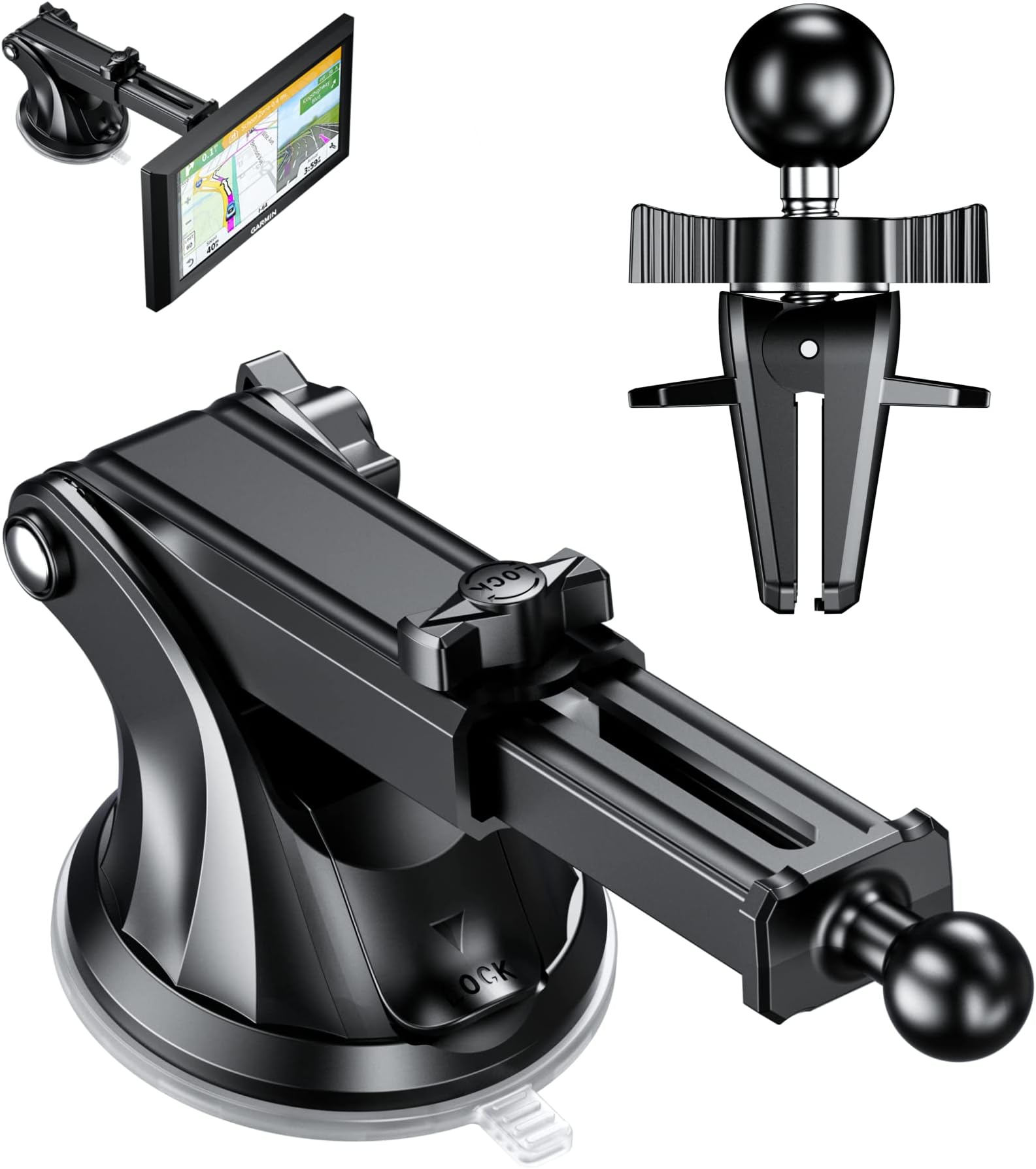 Amazon.com: Arkon GPS Car Mount for Garmin nuvi 40 50 200 2013 24x5 ...