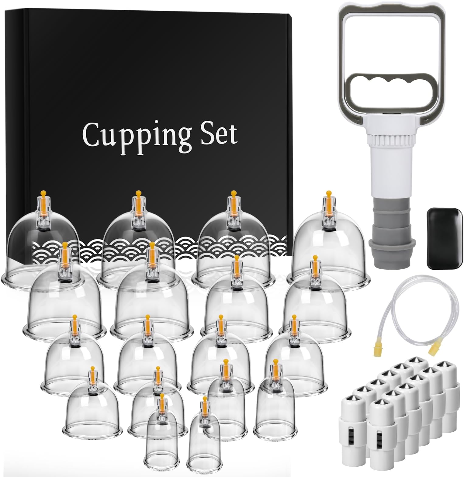 Amazon.com: AIKOTOO Cupping Therapy Set w/ 12 Massage Cups for Back ...