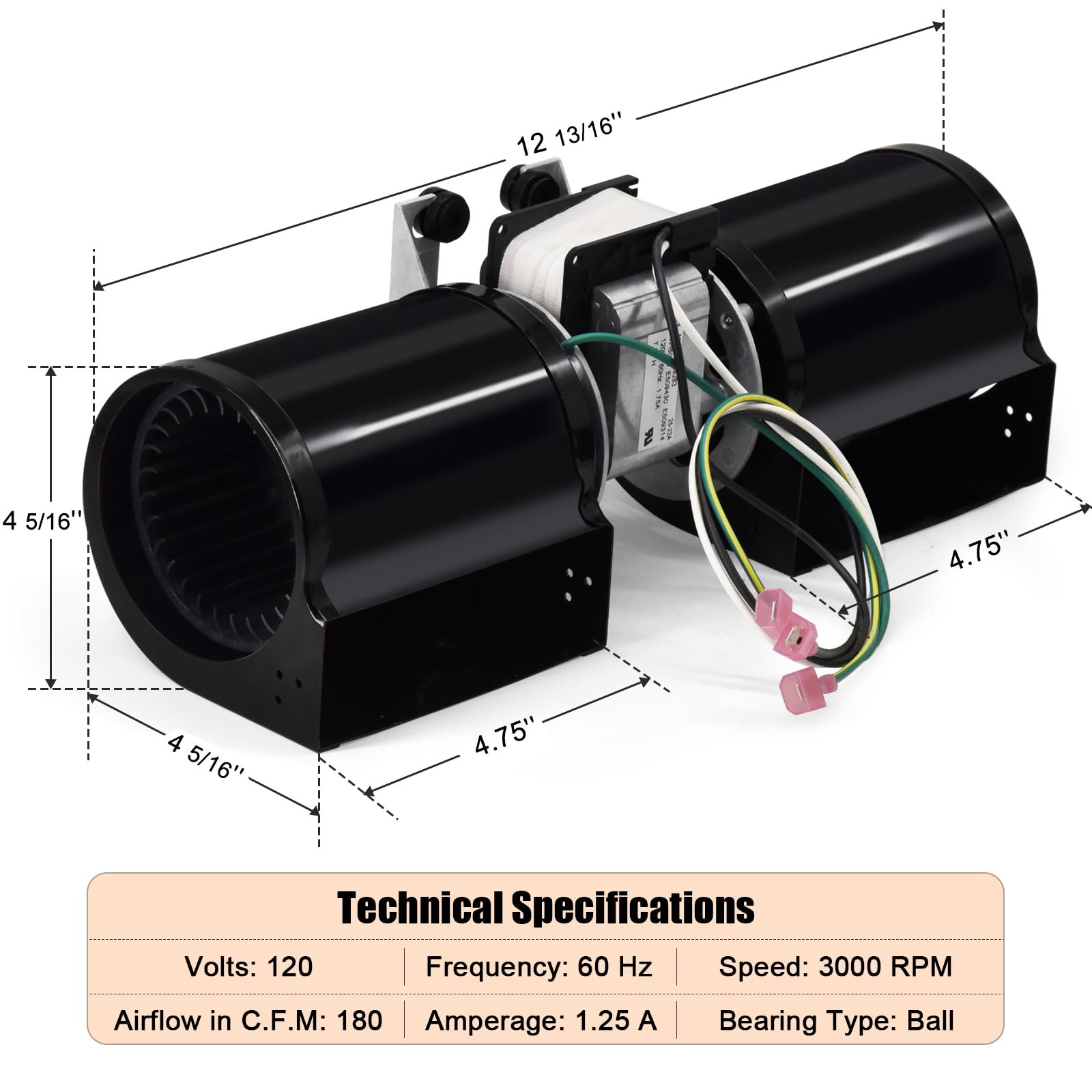 Snapklik.com : GFK160 GFK-160A Fireplace Blower Fan Kit, FAB-1600 ...