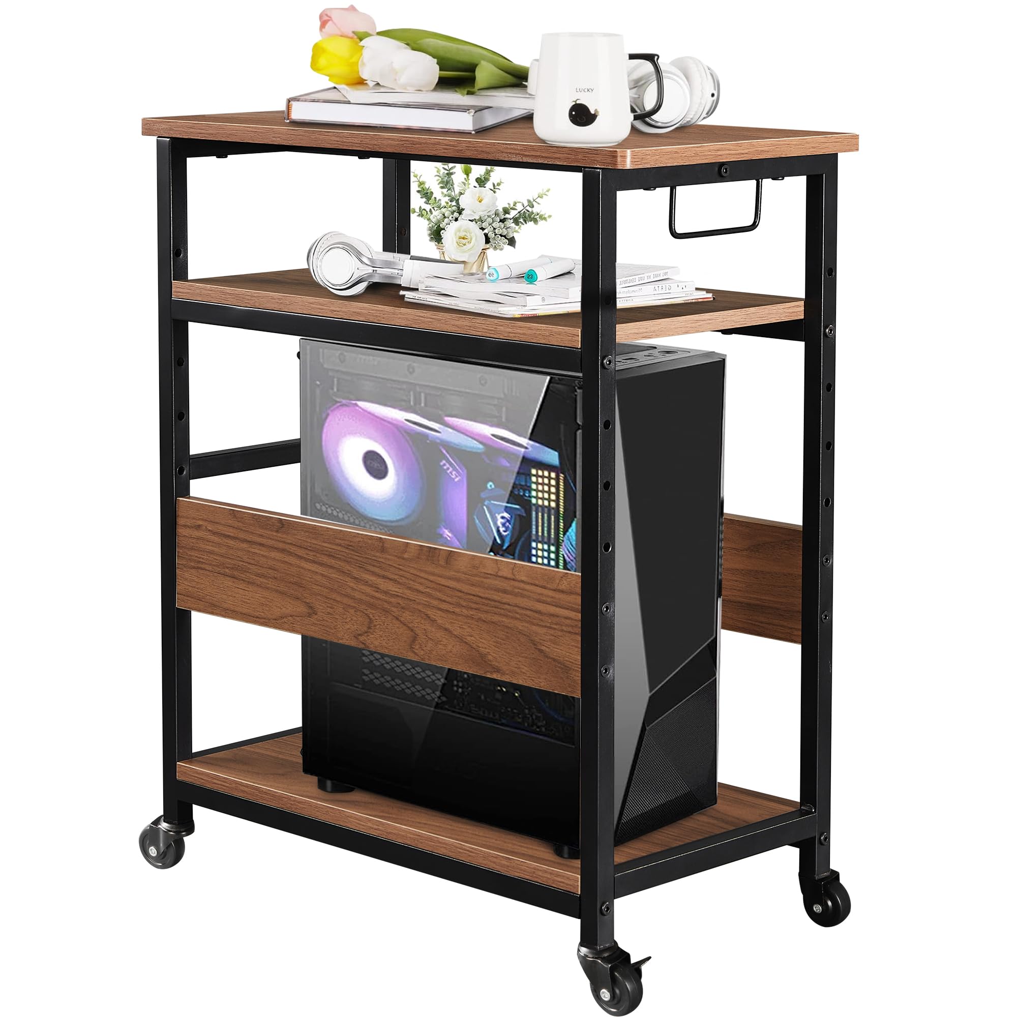Snapklik.com : Zone 3 Tier Computer Tower Stand - Height Adjustable PC ...