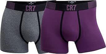 Amazon.com: CR7 Cristiano Ronaldo 2-Pack Boxer Briefs Gry/Purp Men's ...
