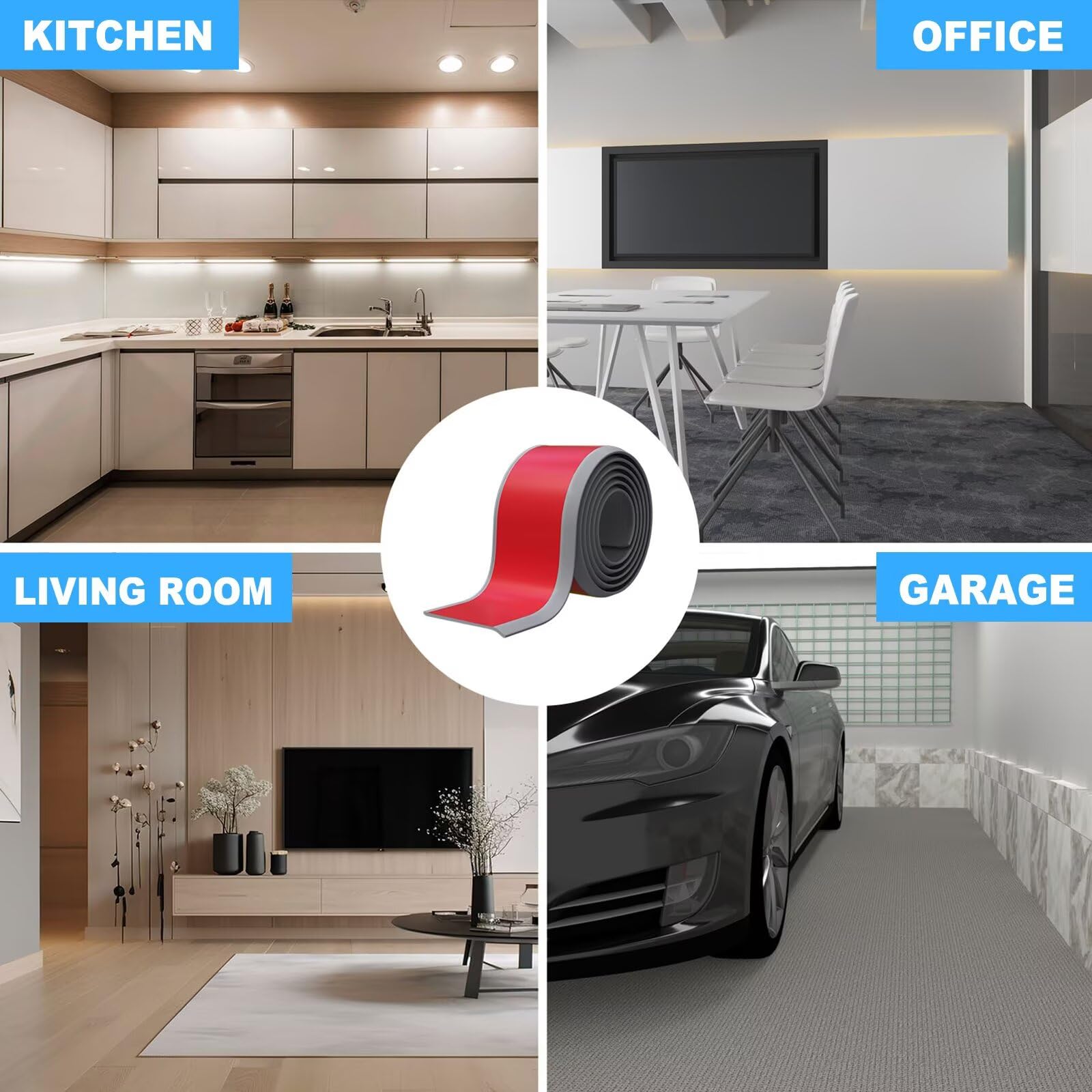 Snapklik.com : Duzzy Flexible Baseboard Molding Trim, 6 Inch