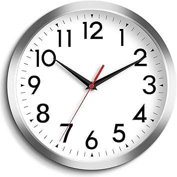 Amazon.com: DAXSMY 12 Inch Wall Clock Battery Operated Silent Non ...