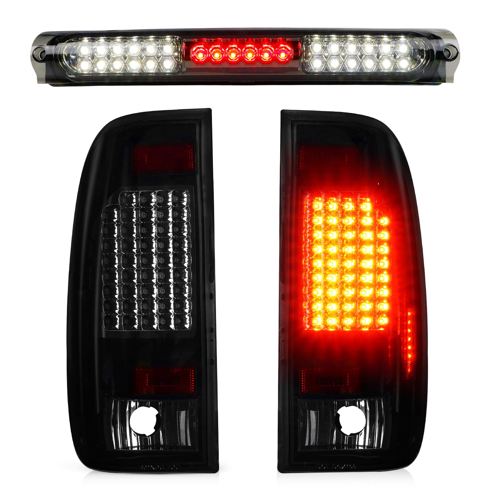 Amazon.com: LED Tail Light Assembly + 3rd Brake Light Kit Fit for Ford ...