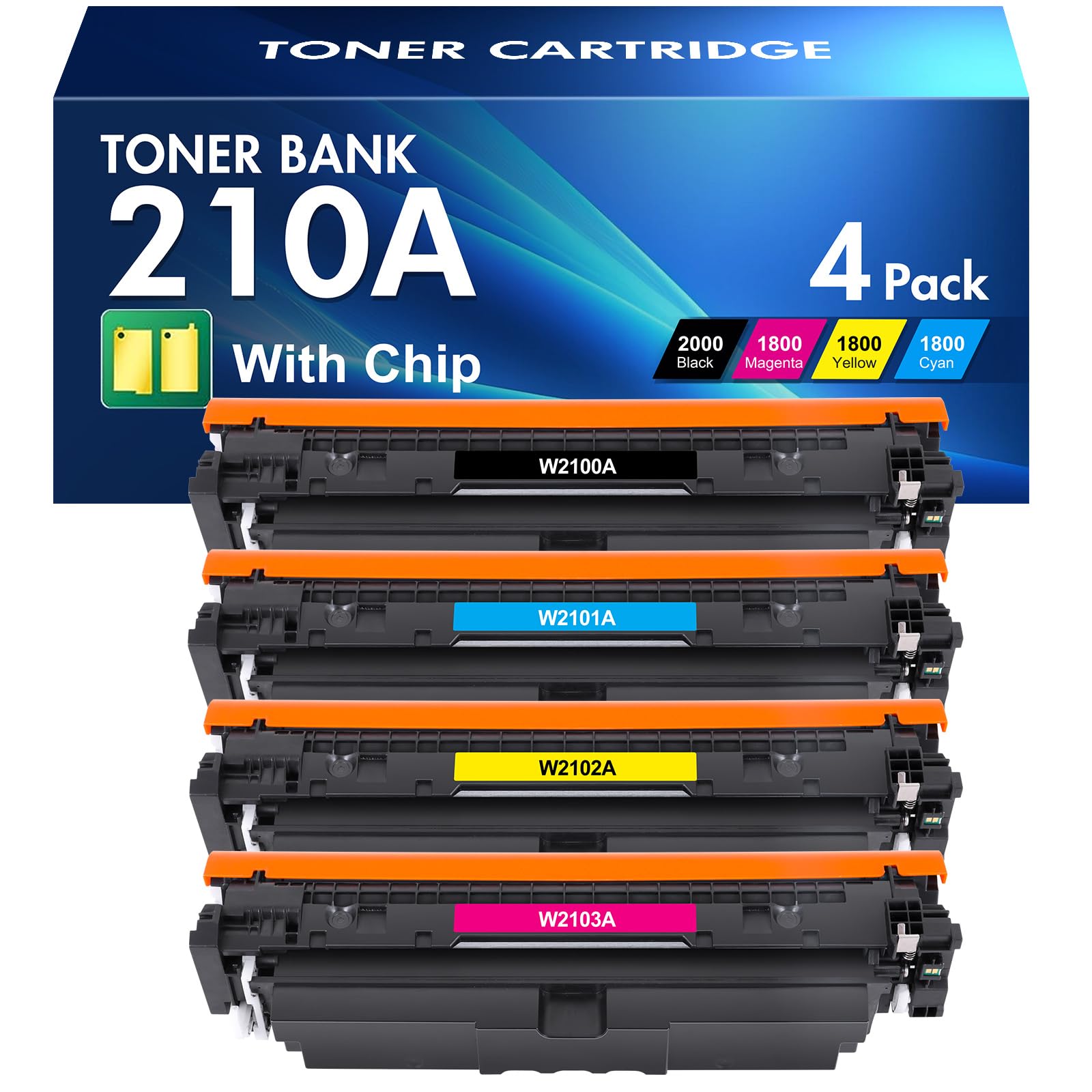 Amazon.com: 210A Toner Cartridges 4 Pack: 210X MFP 4301fdw Compatible ...
