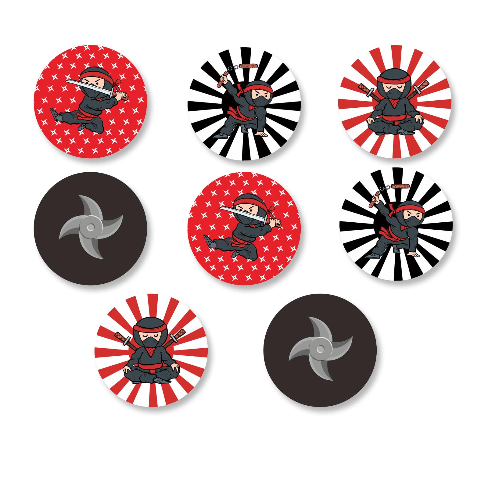 Amazon.com: Ninja Samurai Labels Stickers Warrior Shinobi Theme Decor ...