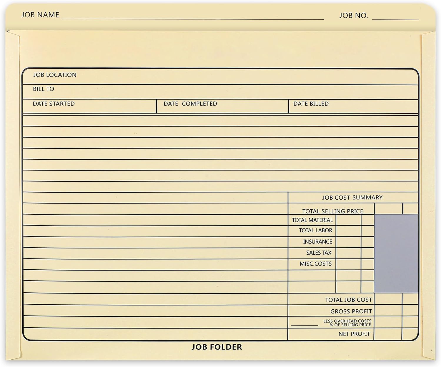 Amazon.com : TOPS Job Folder File Jackets, 11.75 x 9.5 Inches, Manila ...