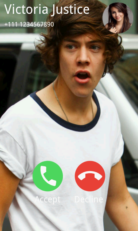 Aplicación Harry Styles Full Screen Photo Call Receiver en Amazon Appstore