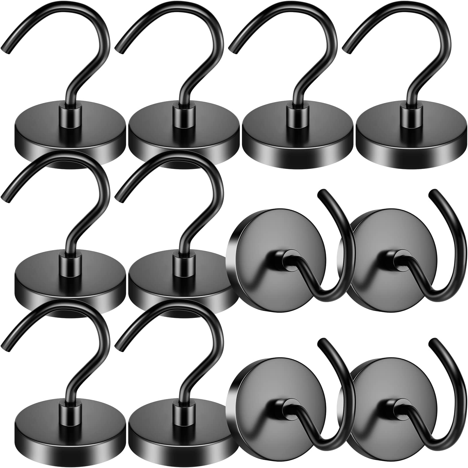 Amazon.com: harmiey Magnetic Hooks Heavy Duty for Hanging 25LB Strong ...