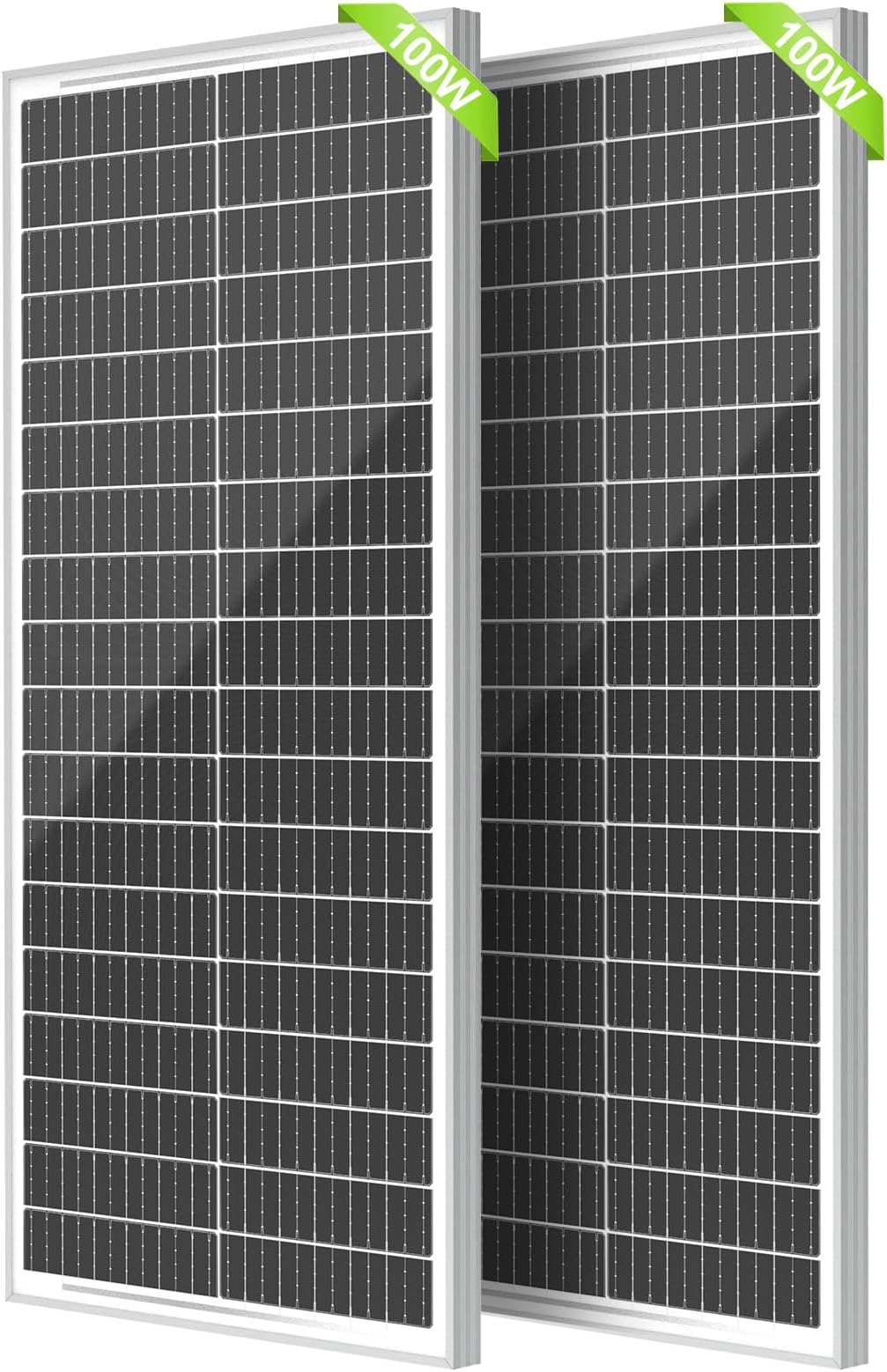 Amazon.com : WERCHTAY 12V 100 Watt Solar Panels 2 Pack, 12 BB 100W ...