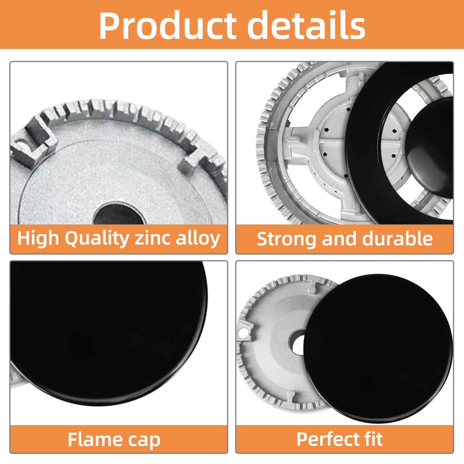 Snapklik.com : Gas Stove Burner Caps Set 11Pcs,Fit For SABAF Stove ...