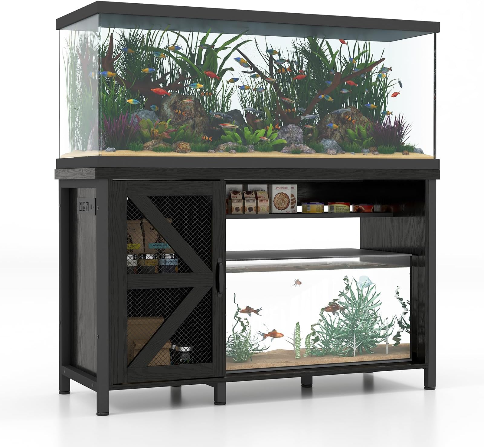 Amazon.com: unipaws Heavy Duty Fish Tank Stand, 55-75 Gallon Aquarium ...