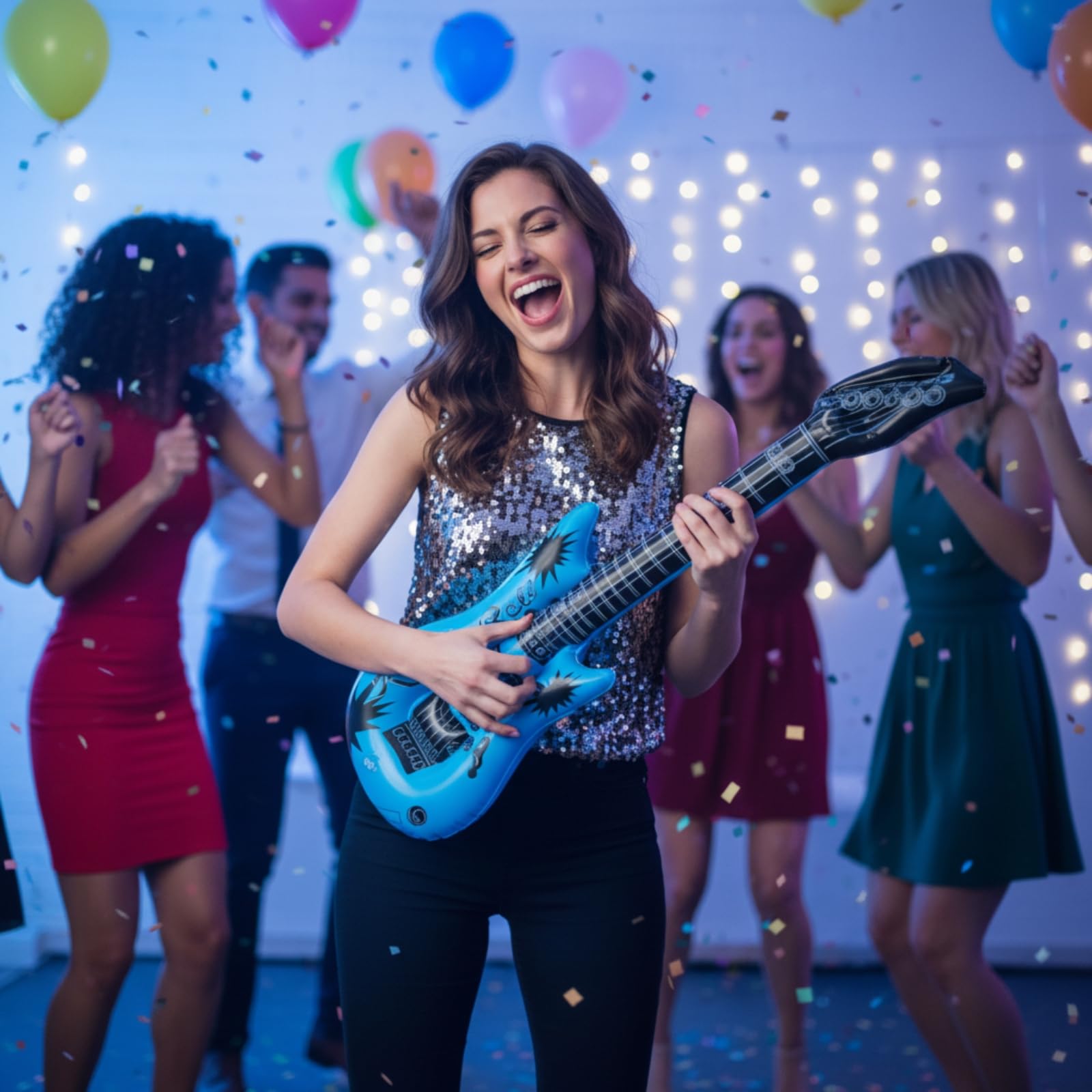 Snapklik.com : Tatuo 12 Pieces Inflatable Guitar Blow Up Guitar ...
