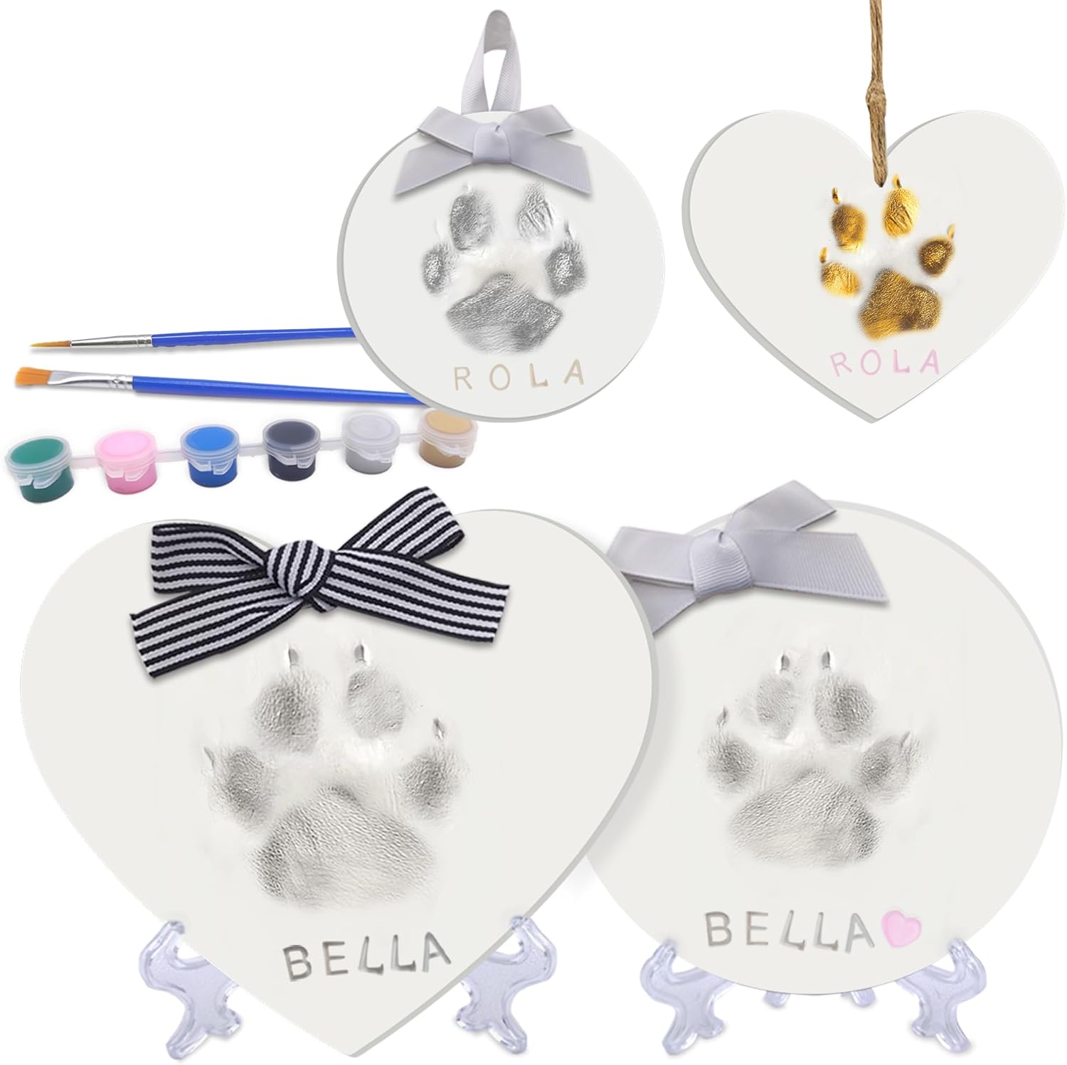 Amazon.com : MYPAWLETS Dog or Cat Paw Print Kit Keepsake(Makes 2),DIY ...