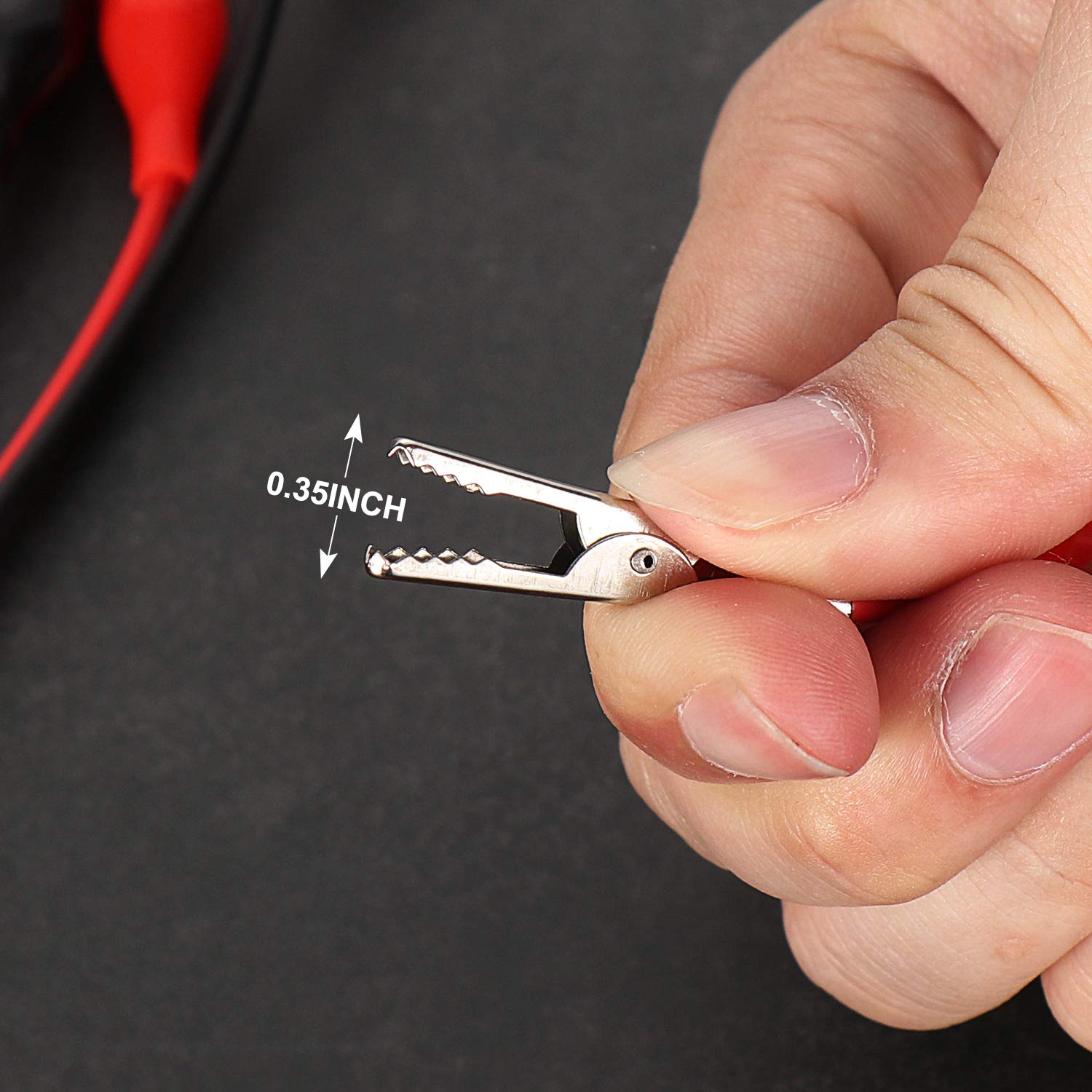 Crocodile Clips 5-Pack 1M Test Leads With Alligator Clips - Red & Black ...