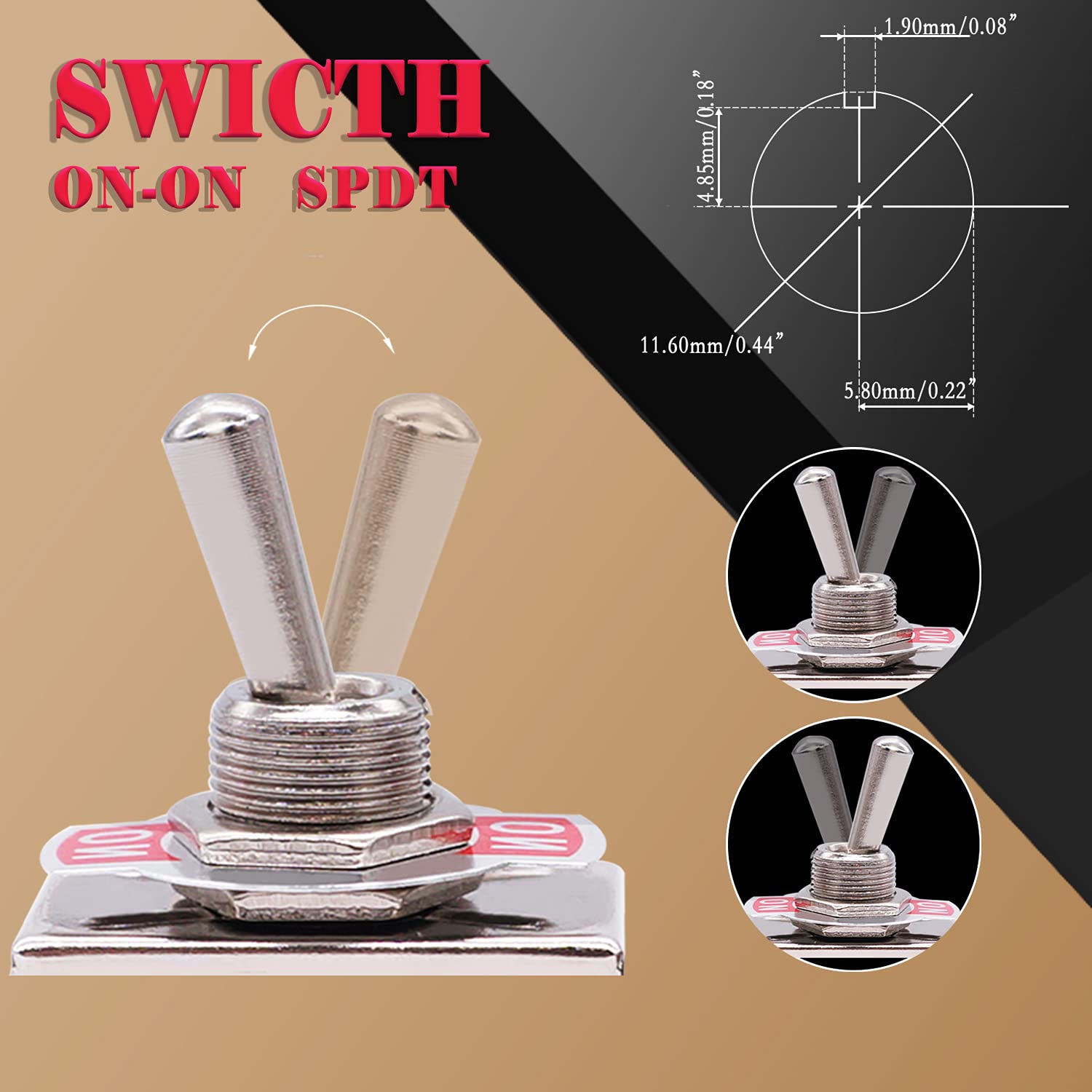 Snapklik.com : Twidec/3Pcs Heavy Duty Rocker Toggle Switch 16A 250V AC ...