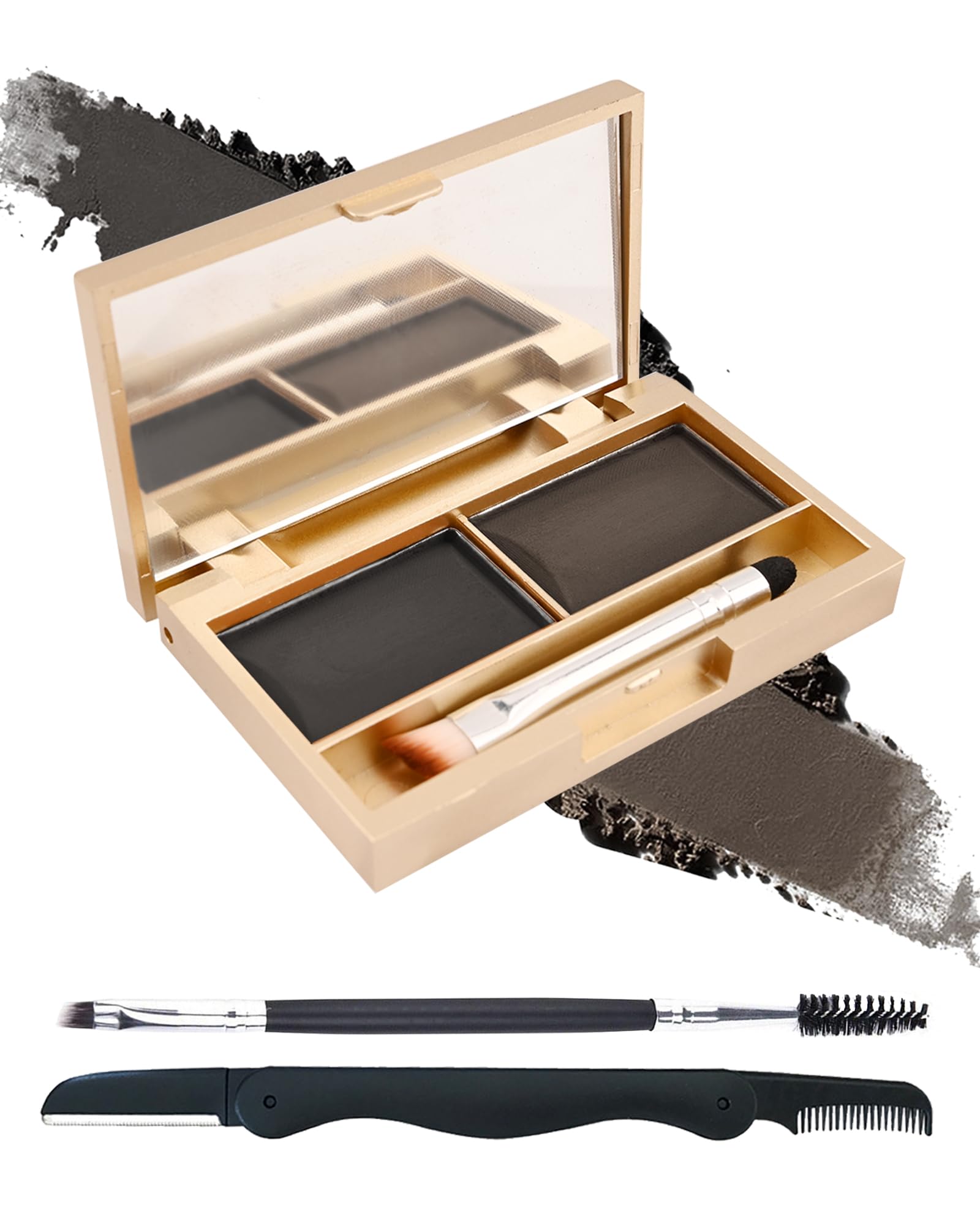 Amazon.com : Eyebrow Powder Kit- 2 Color Soft Tinted Eye Brow Powder ...