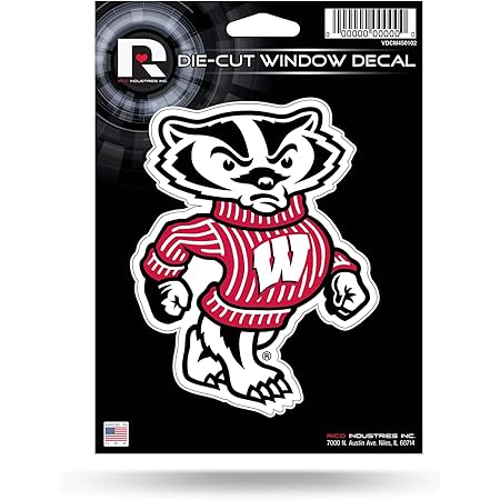 Amazon.com: Wisconsin Badgers NCAA Vinyl Sticker Decal 4"x5" Car Truck ...